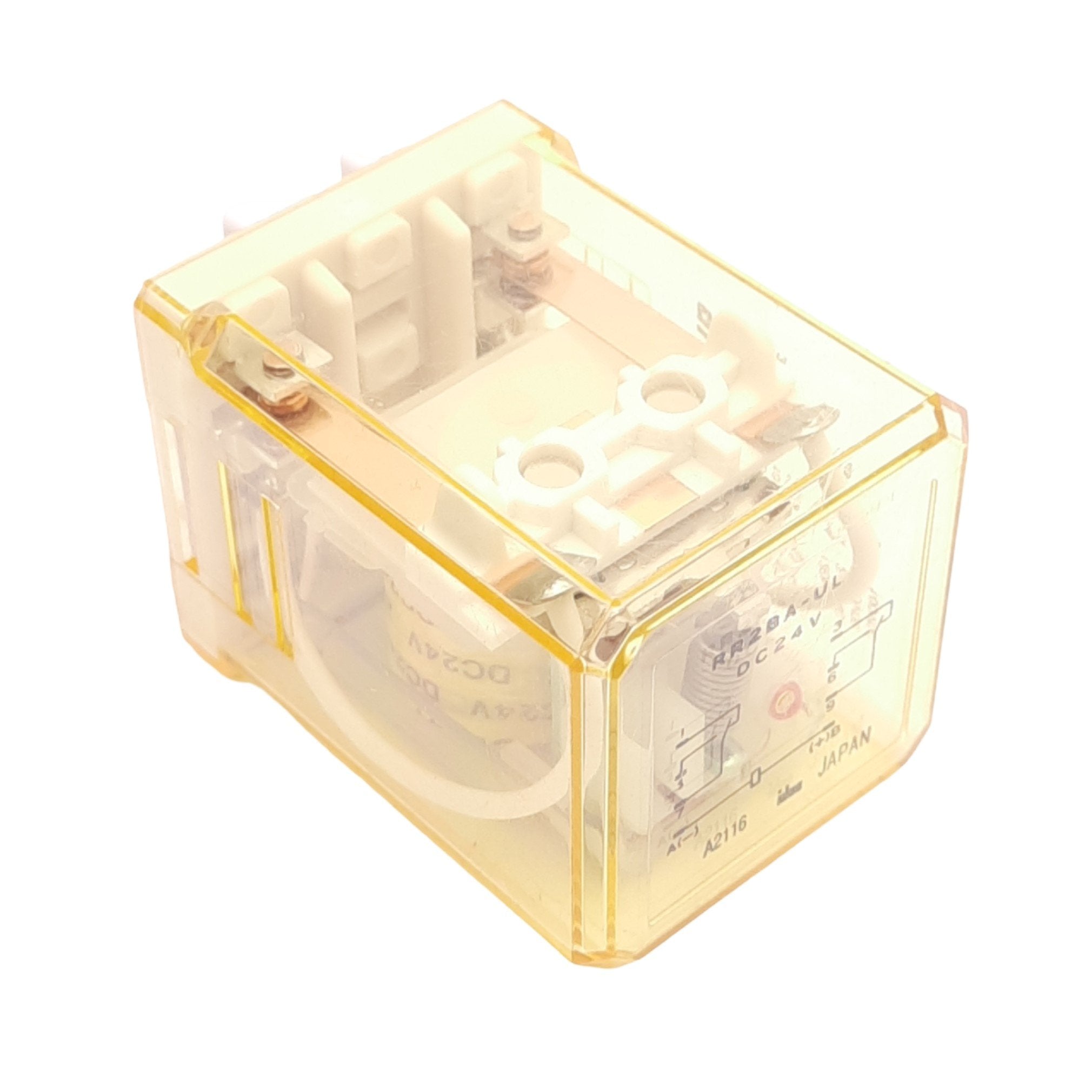 IDEC RR2BA-ULDC24V Ice-Cube Plug-In Relay, DPDT, 8-Pin, 10A Max, 24VDC ...