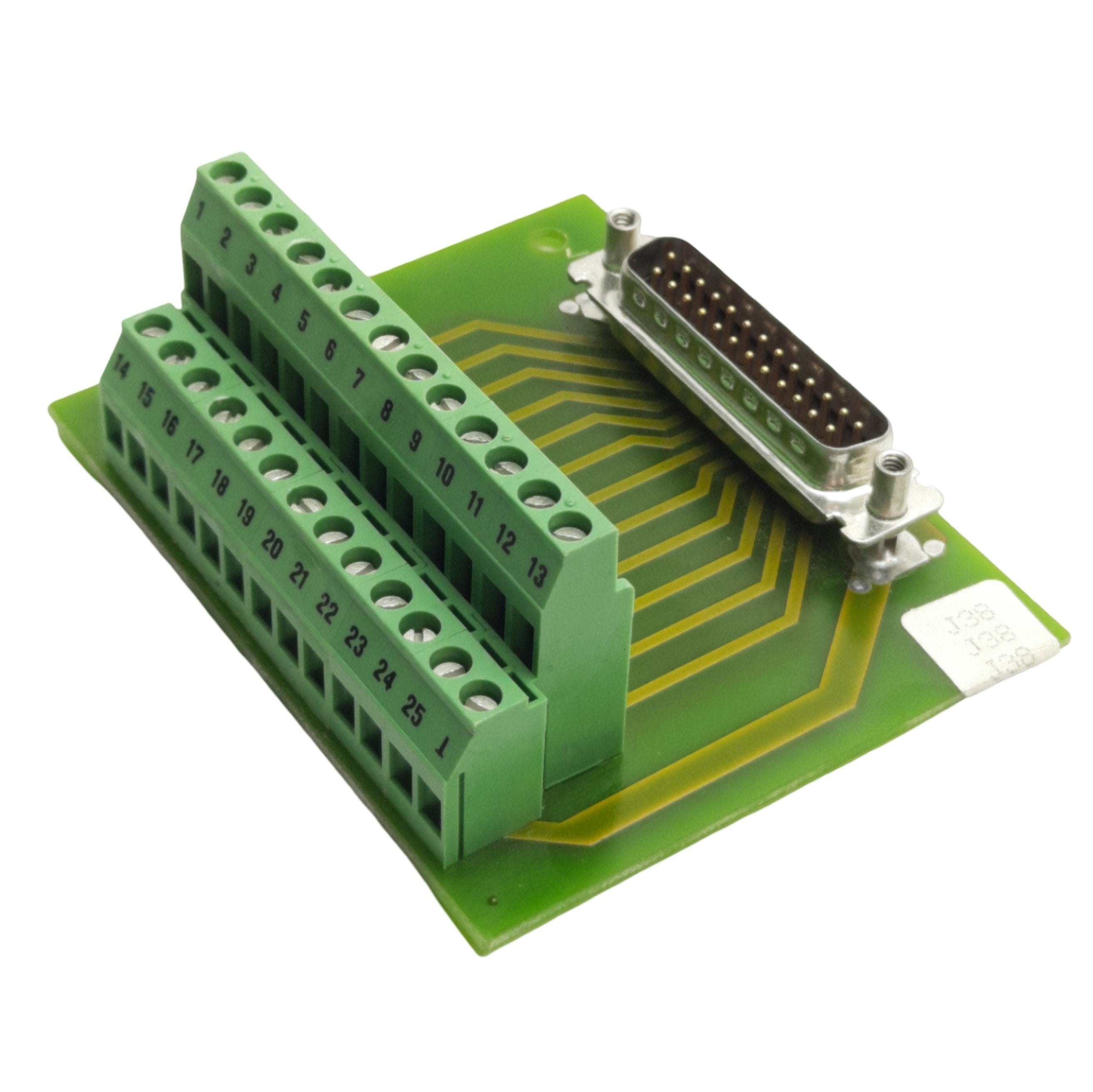 Phoenix Contact 9102093A D-Sub Breakout Board, DB25M to Screw Terminal ...