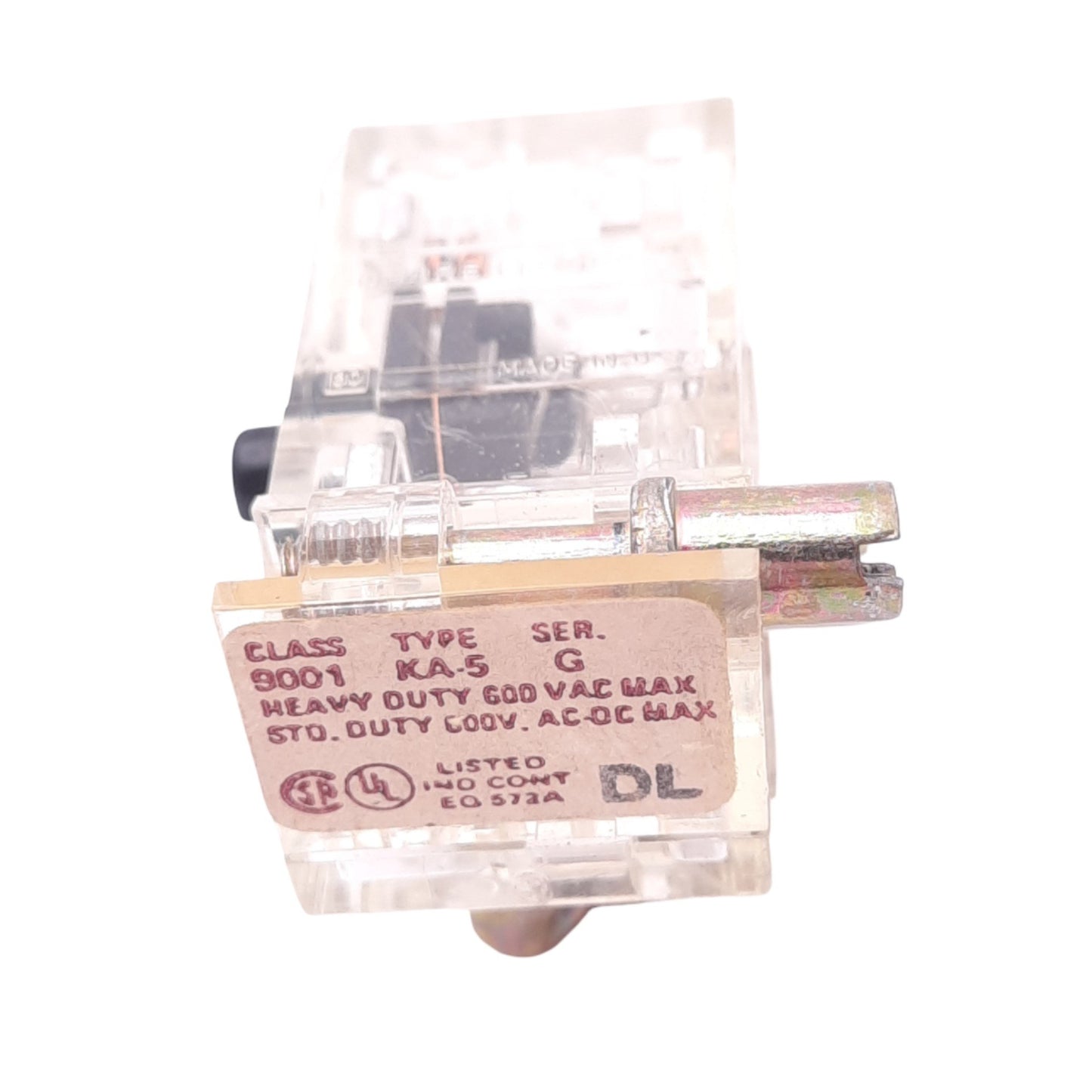 Square D 9001 KA5 G Contact Block for 30mm Pushbutton, 1NC, 600V 10A M ...