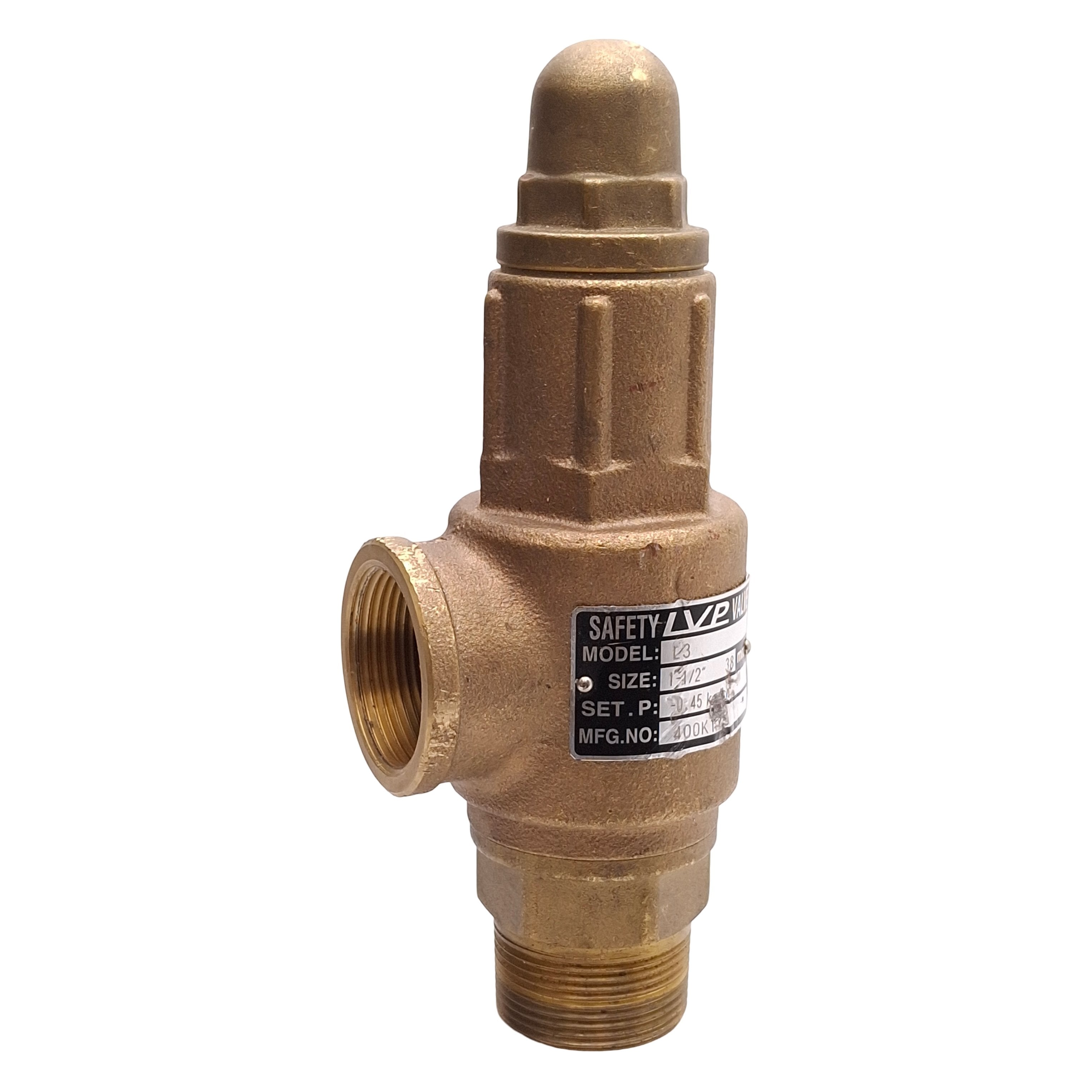 Safety LVP Valve Model L3 Bronze Pressure Relief Valve, -0.45kg/cm², 1 ...