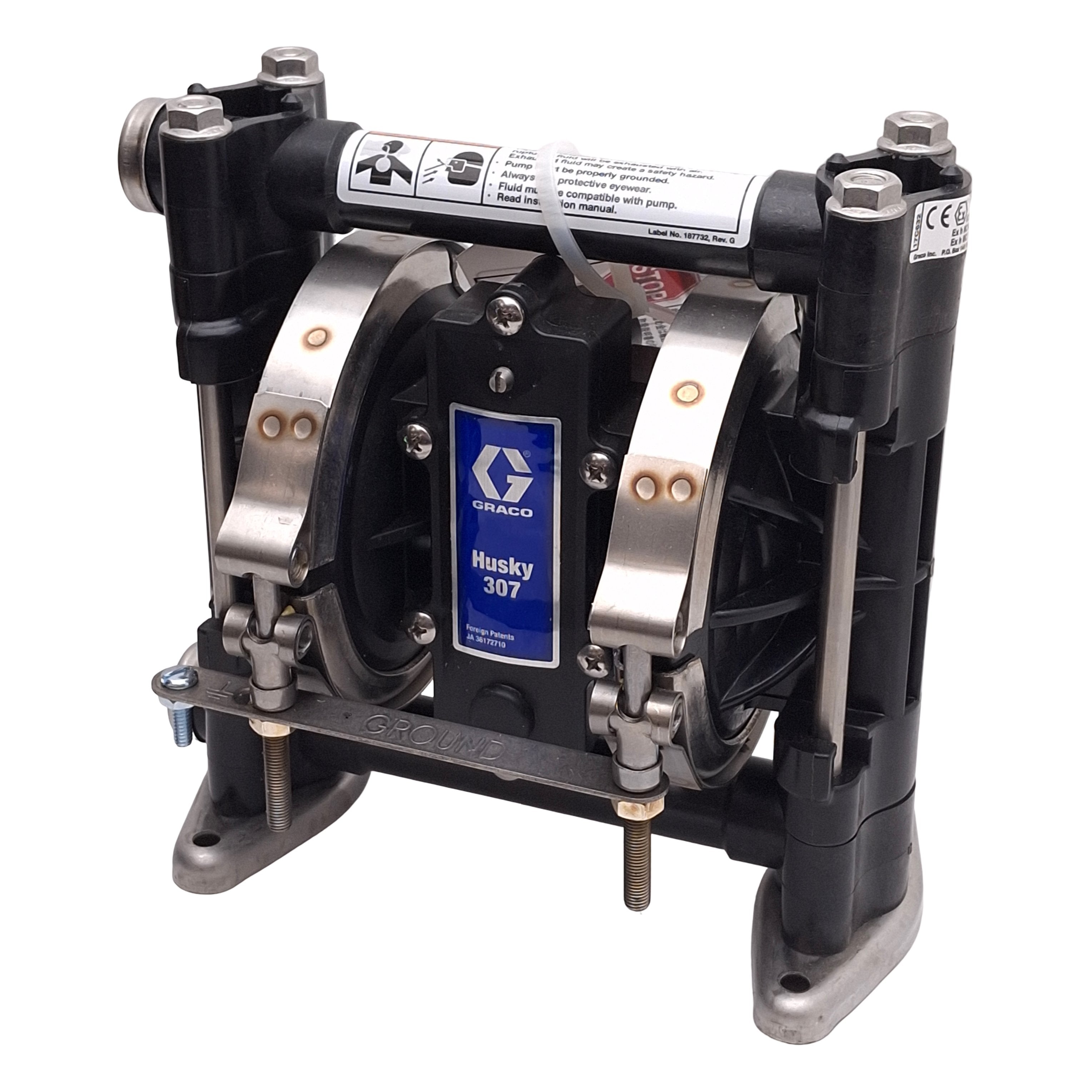 Graco D31211 Husky 307 Air Operated Diaphragm Pump, 7GPM, 100PSI, 3/8i ...