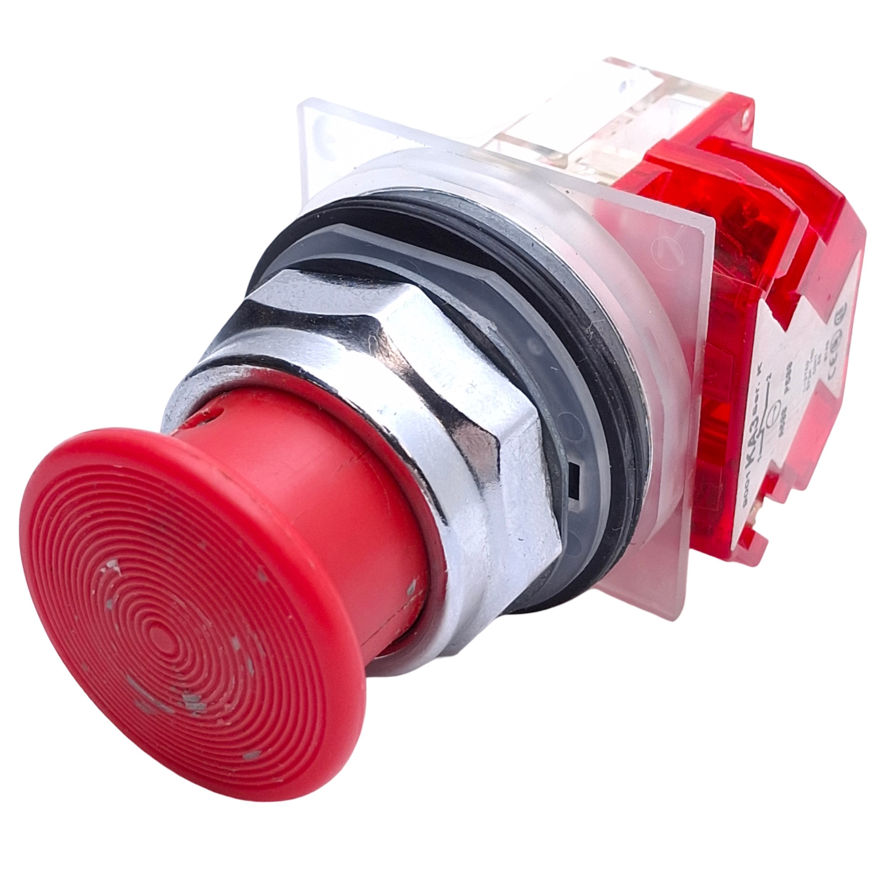 Square D 9001KR4RH6 Red Momentary Push Button ø30mm, 1NC, 600VAC, ø35m ...