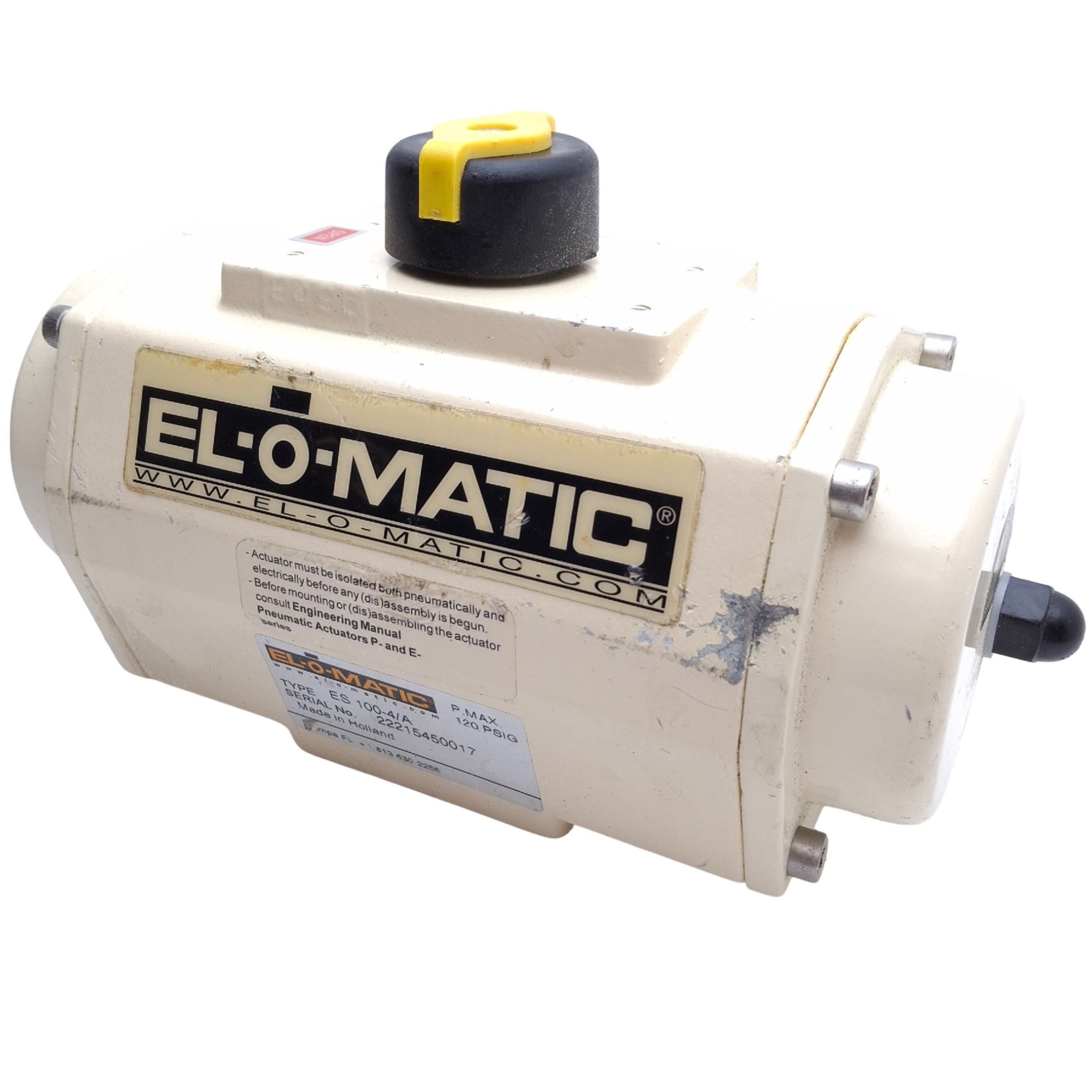 El-O-Matic ES100-4/A Single Acting Pneumatic Actuator 120PSIG Max, 1/4 ...