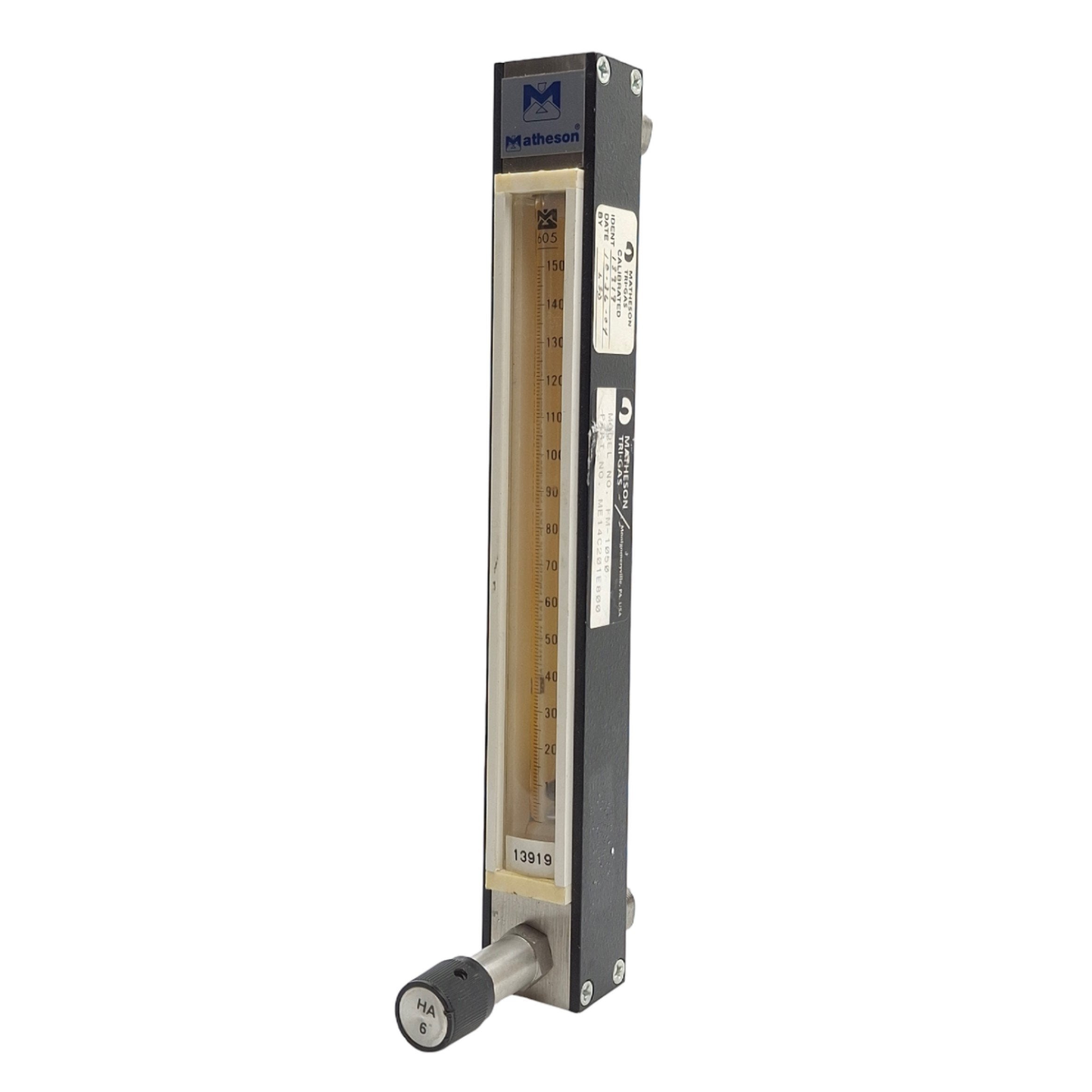 Matheson ME14C201E800 FM-1050 High Accuracy Flow Meter 5-150 SLPM CO2 ...