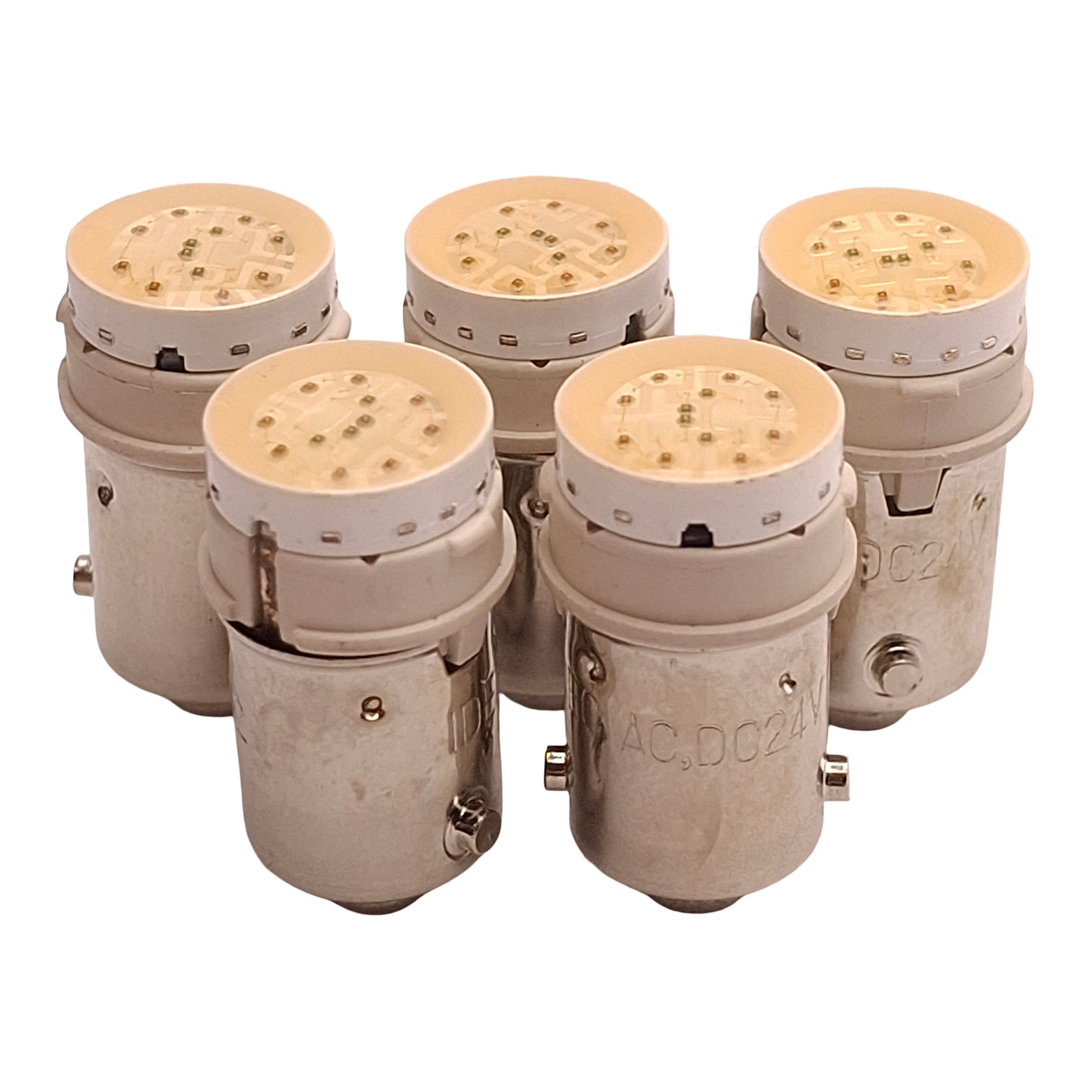 Lot of 5 Idec LSPD-2A Pushbutton LED Bulb, Amber, 24VDC, 22mm Mount ...