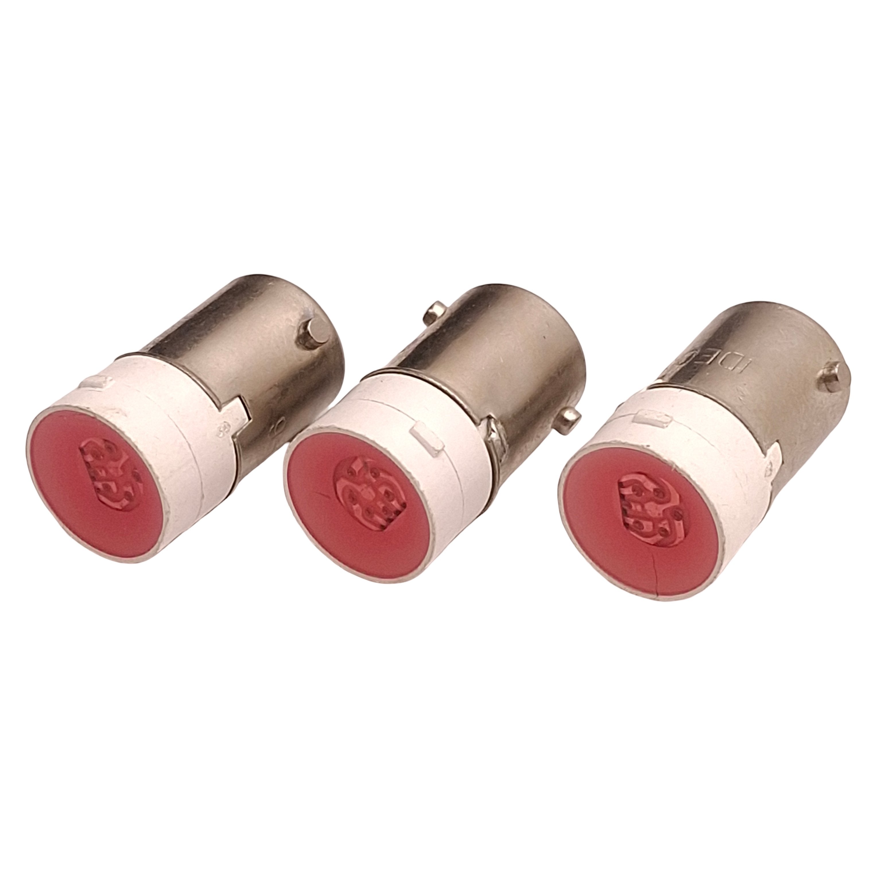 Lot of 3 Idec LSHD-6R Pushbutton LED Bulb, Red, 6VAC/VDC, 22mm Mount ...