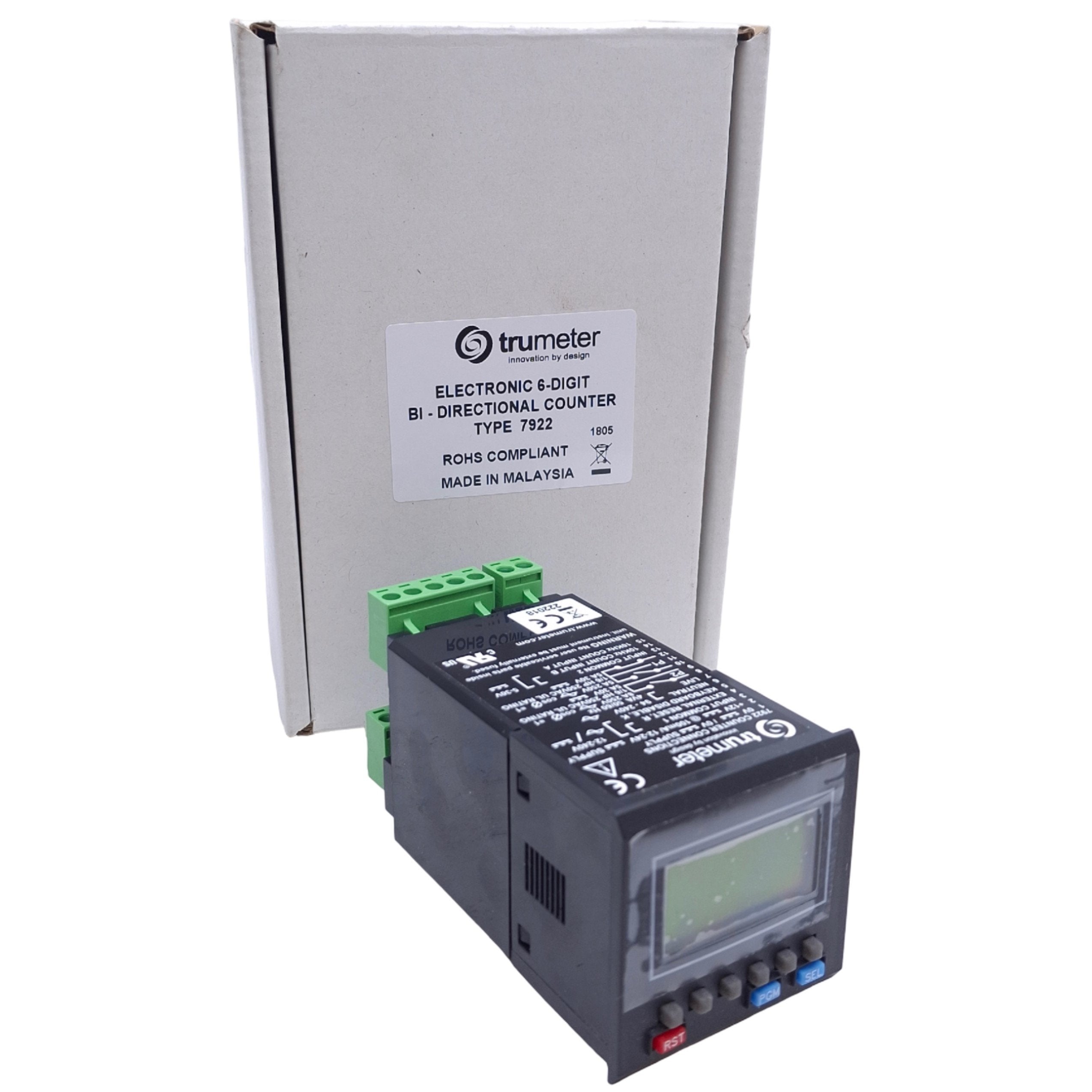Trumeter 7922 Electronic Bi-Directional Counter 6-Digit, 85-265VAC...1 ...