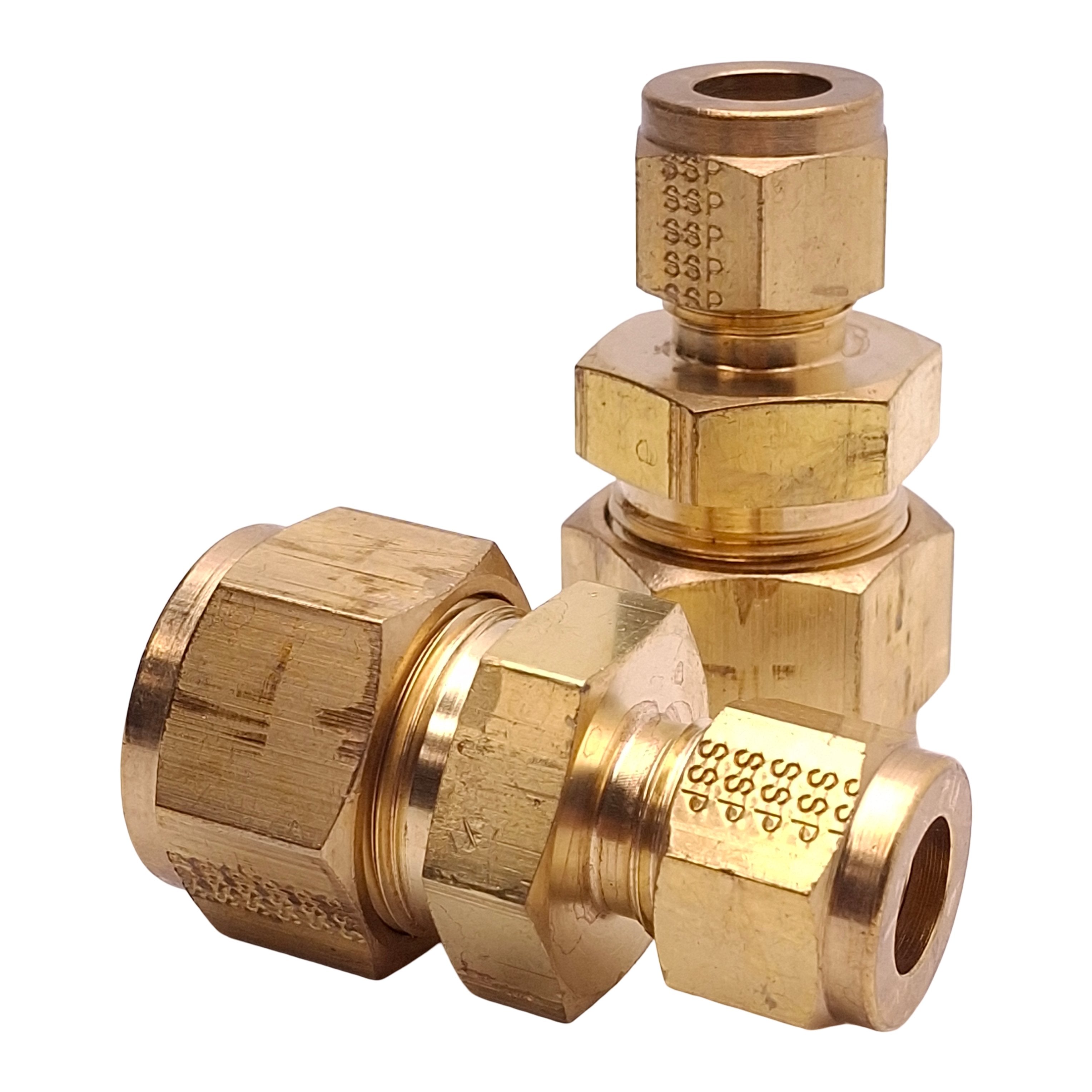 Lot of 2 SSP IBD10RU6 Duolok Reducing Union Fitting, ø5/8in Tube x ø3 ...