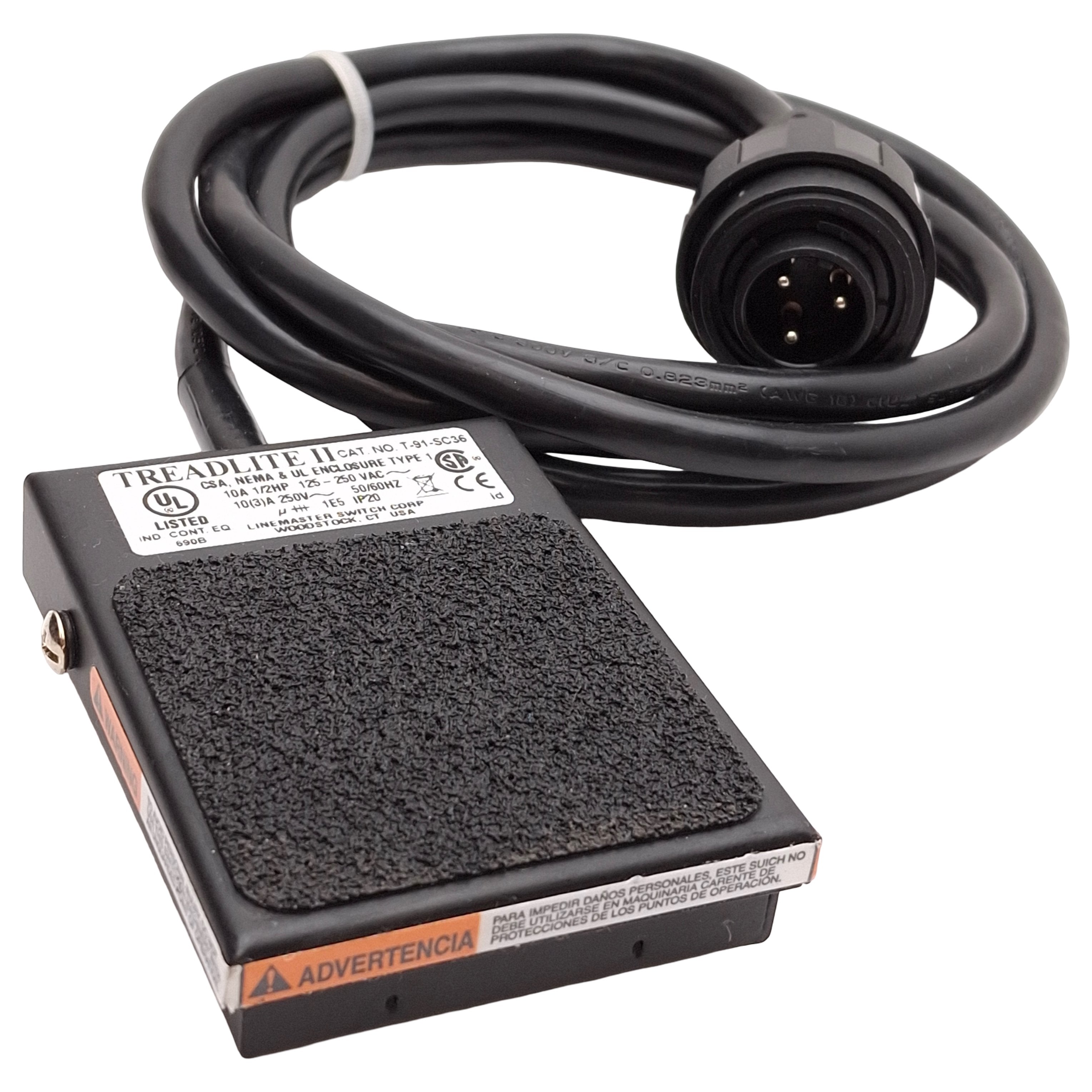 Linemaster T-91-SC36 Treadlite II Momentary Foot Switch For Beahm Hot ...