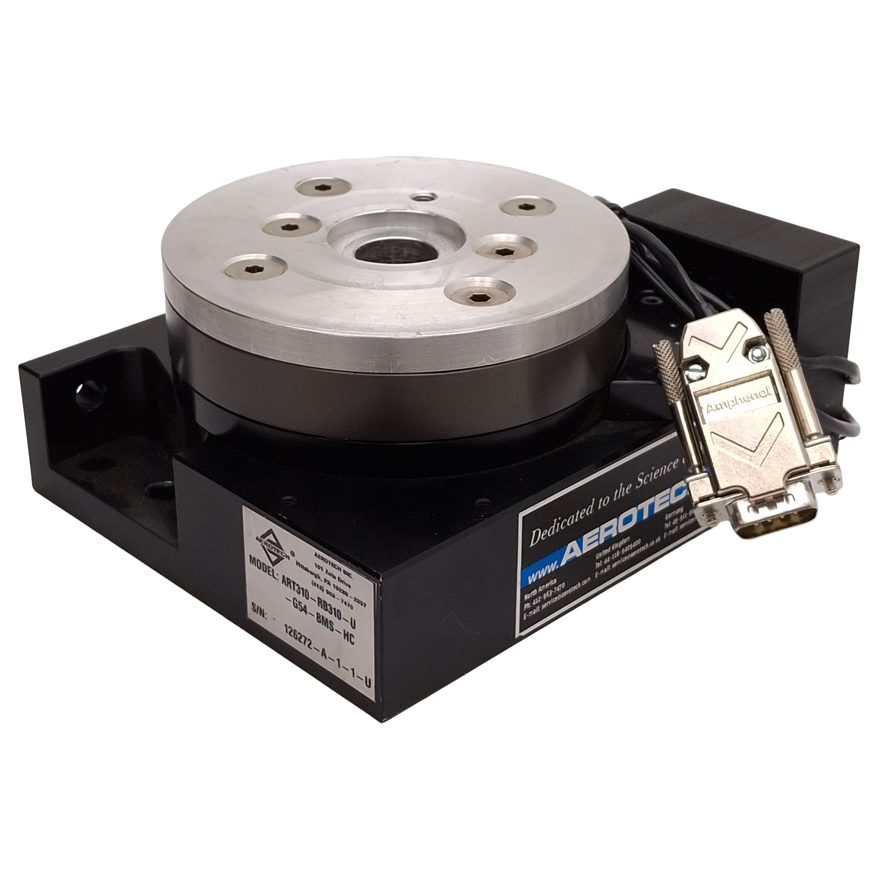 Aerotech ART310-RB310-U-G54-BMS-HC Rotary Stage, ø100mm, 360°, 54:1, N ...