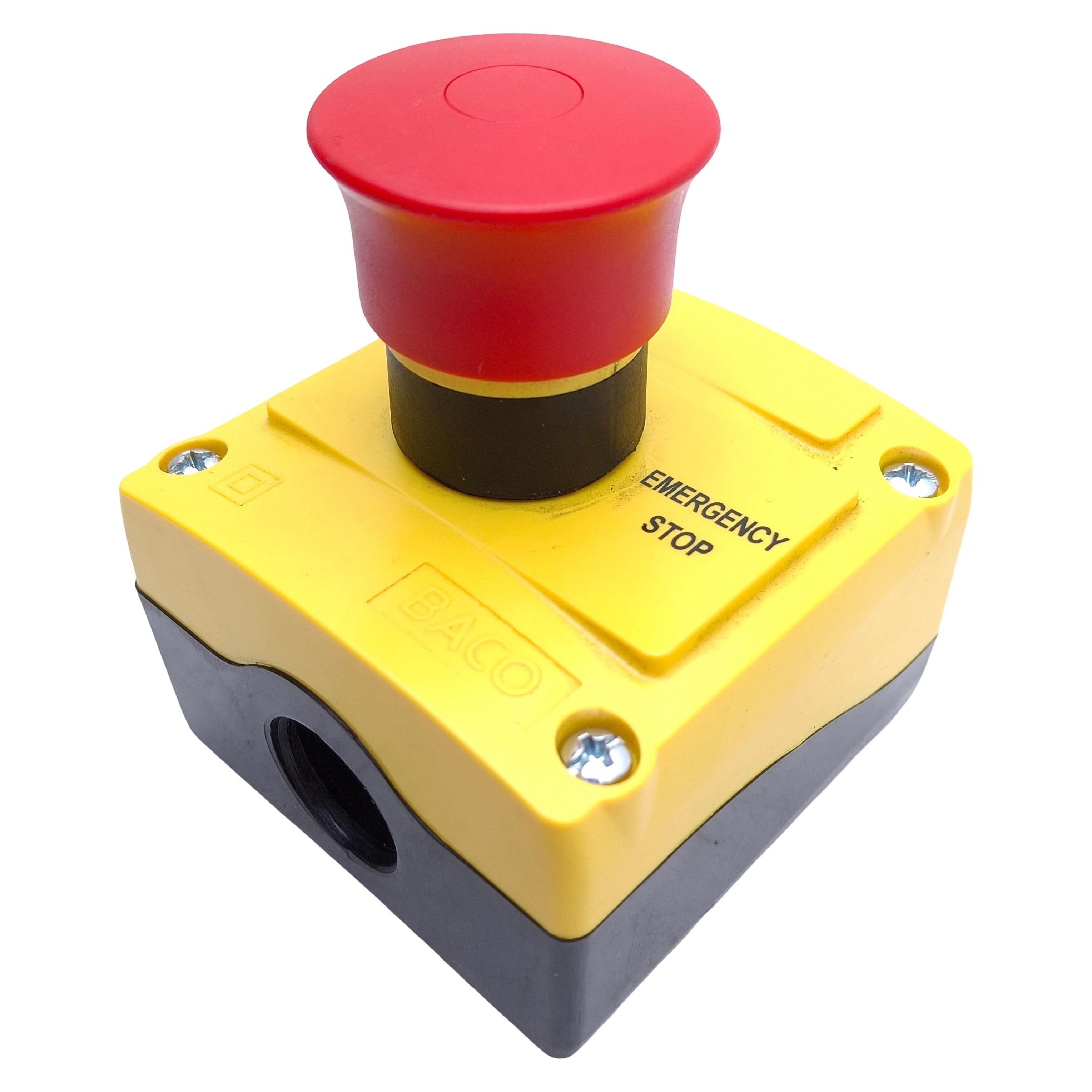 Baco LBX130003 Push Button Enclosure w/ Maintained Push/Pull E-Stop, 2 ...