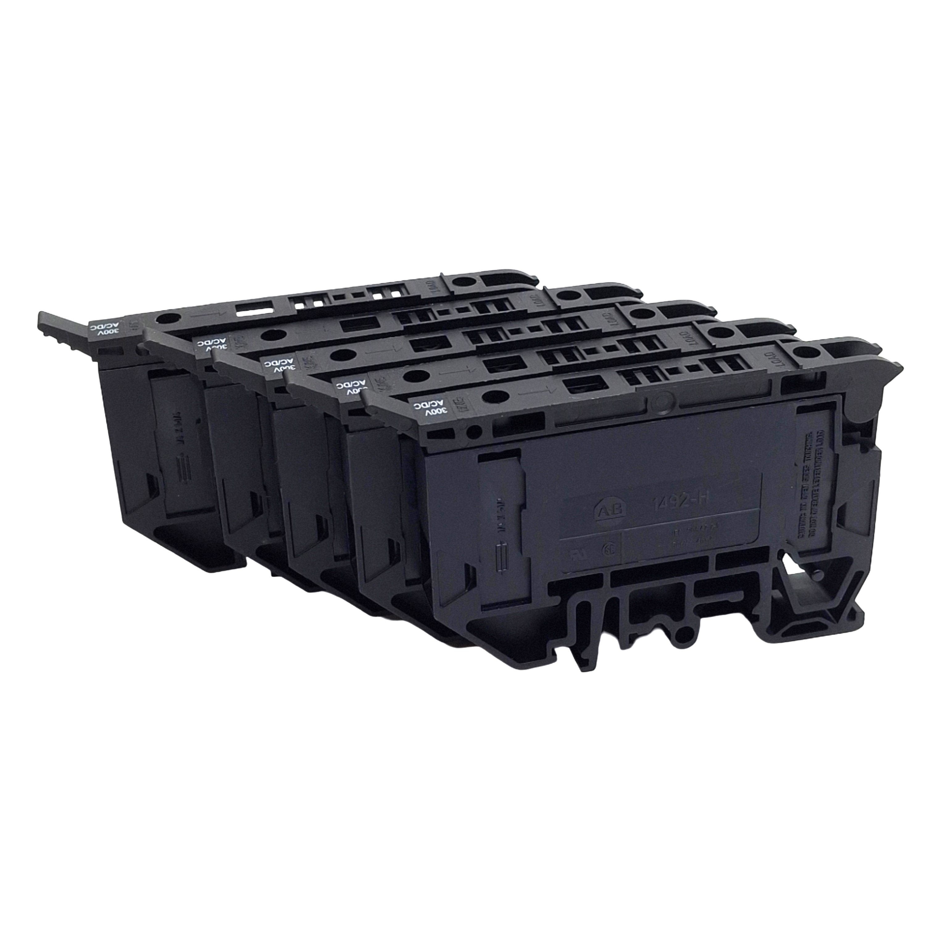 Lot of 5 Allen Bradley 1492-H6 Fuse Holder Terminal Block, 3x32mm Fuse ...