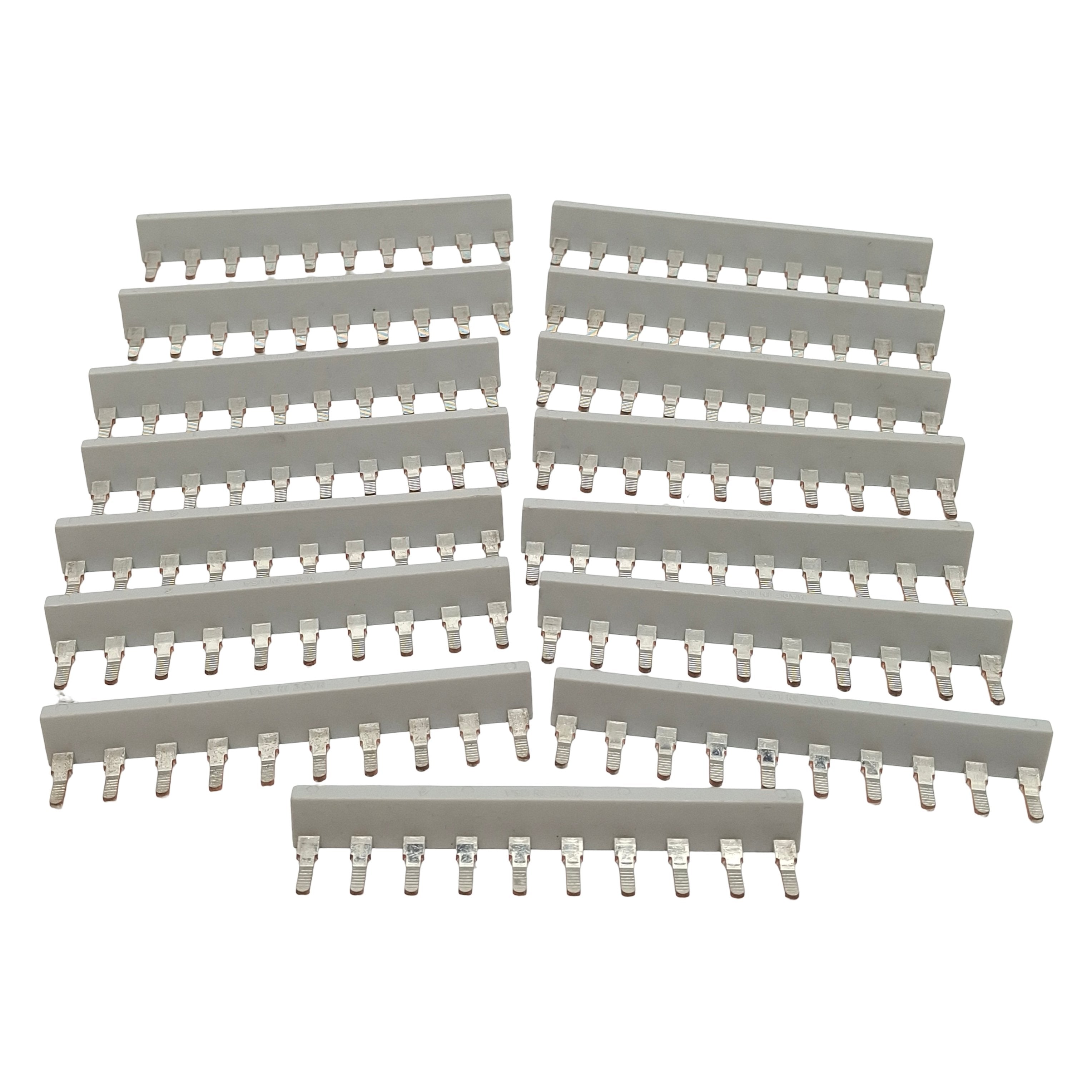 Lot of 15 Allen Bradley 1492-SJM5-10 Insulated Side Jumper, 10-Pole, 2 ...