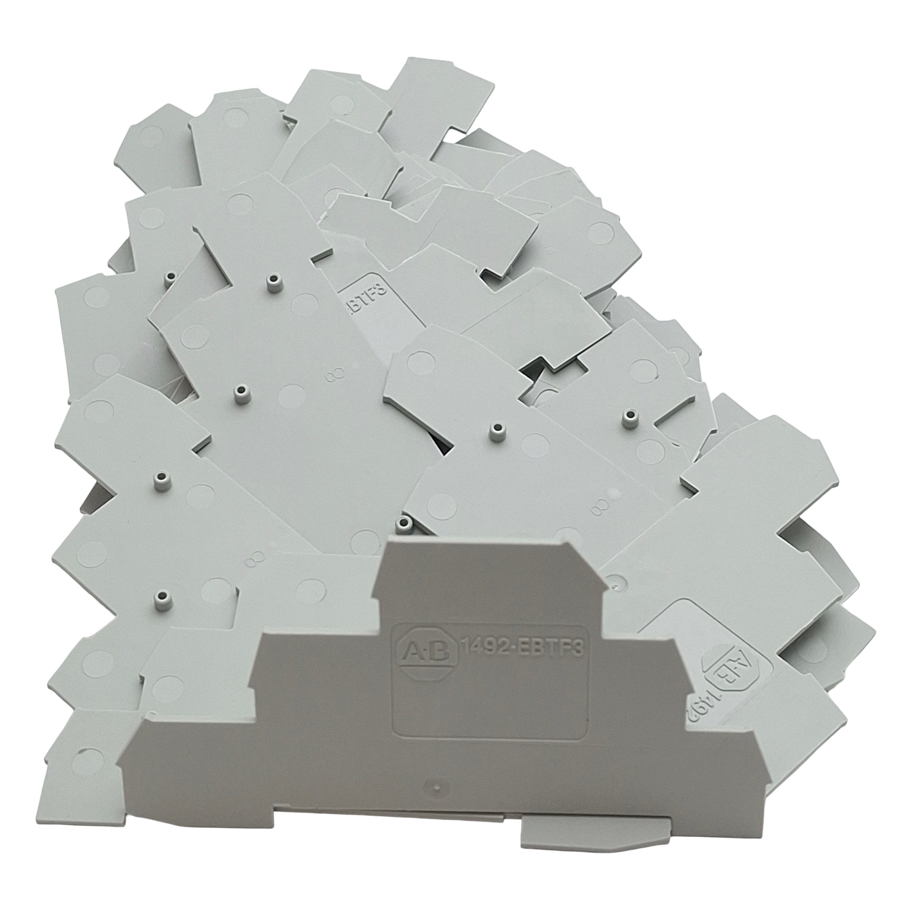 Lot of 34 Allen Bradley 1492-EBTF3 Terminal Block End Barrier, Gray ...