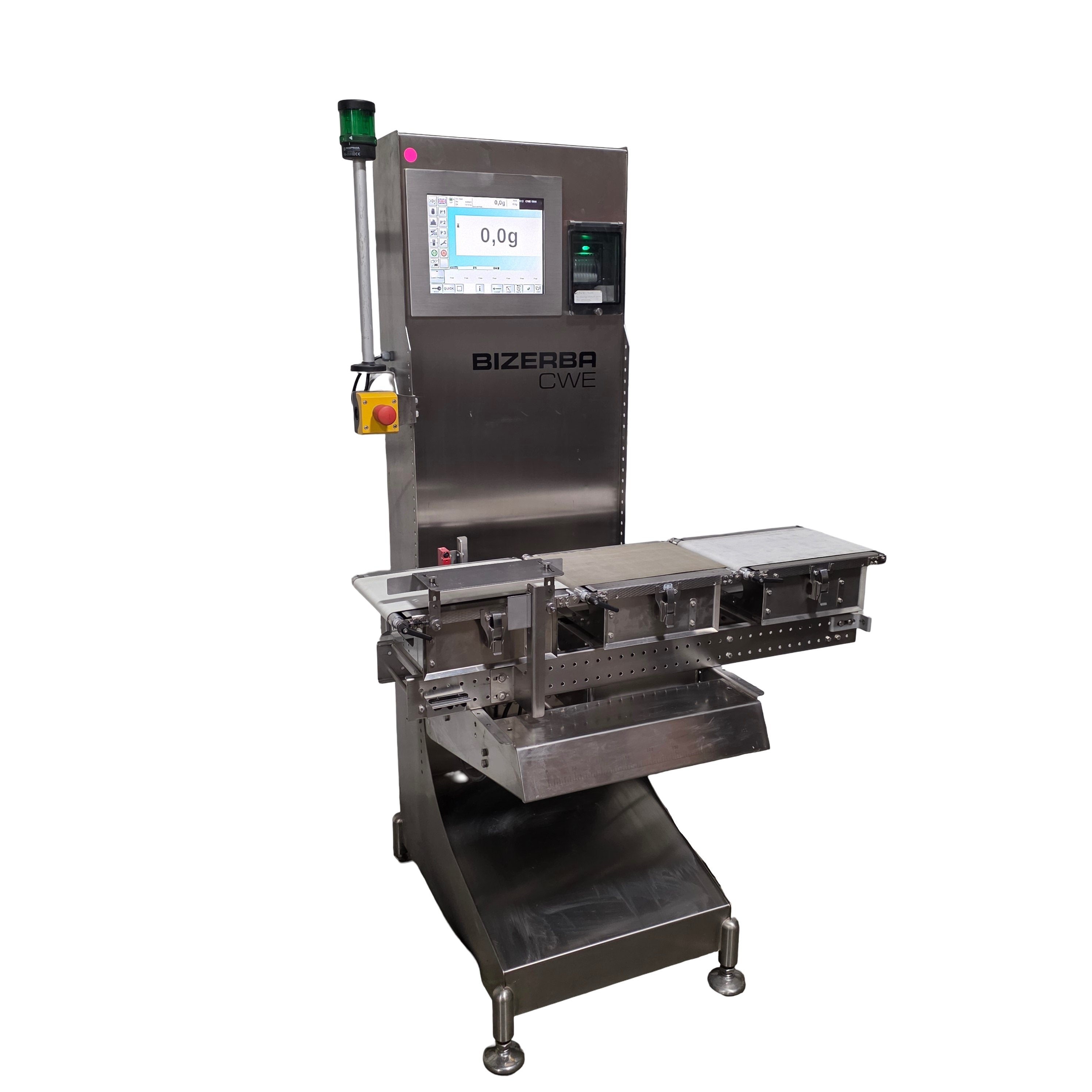 BIZERBA CWE 1500 Automatic Checkweigher 10-1500 Grams, 120/220VAC 5/3A ...