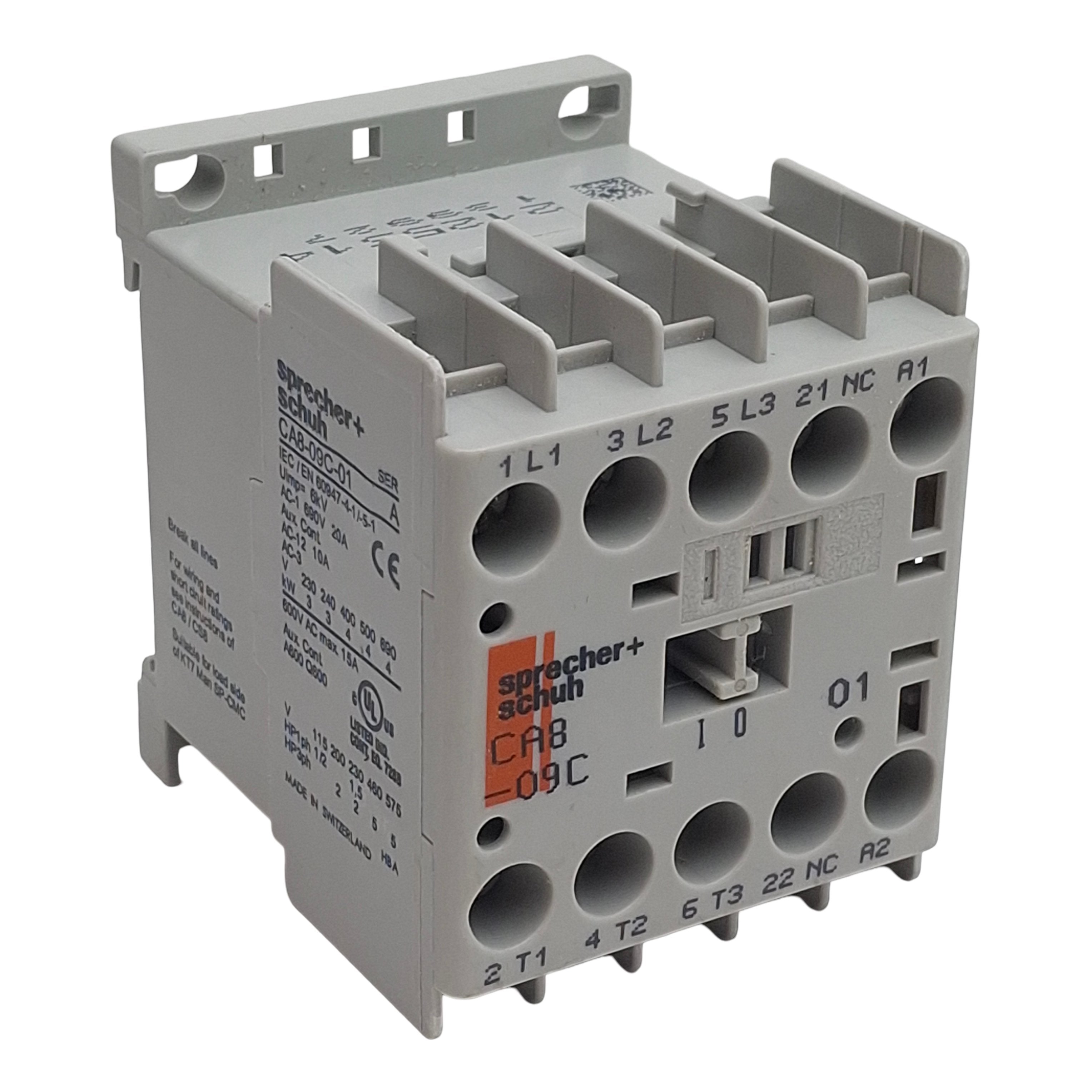 Sprecher+Schuh CA8-09C-01-24D Motor Controller, 1N.C, 20A 600VAC, 24VD ...