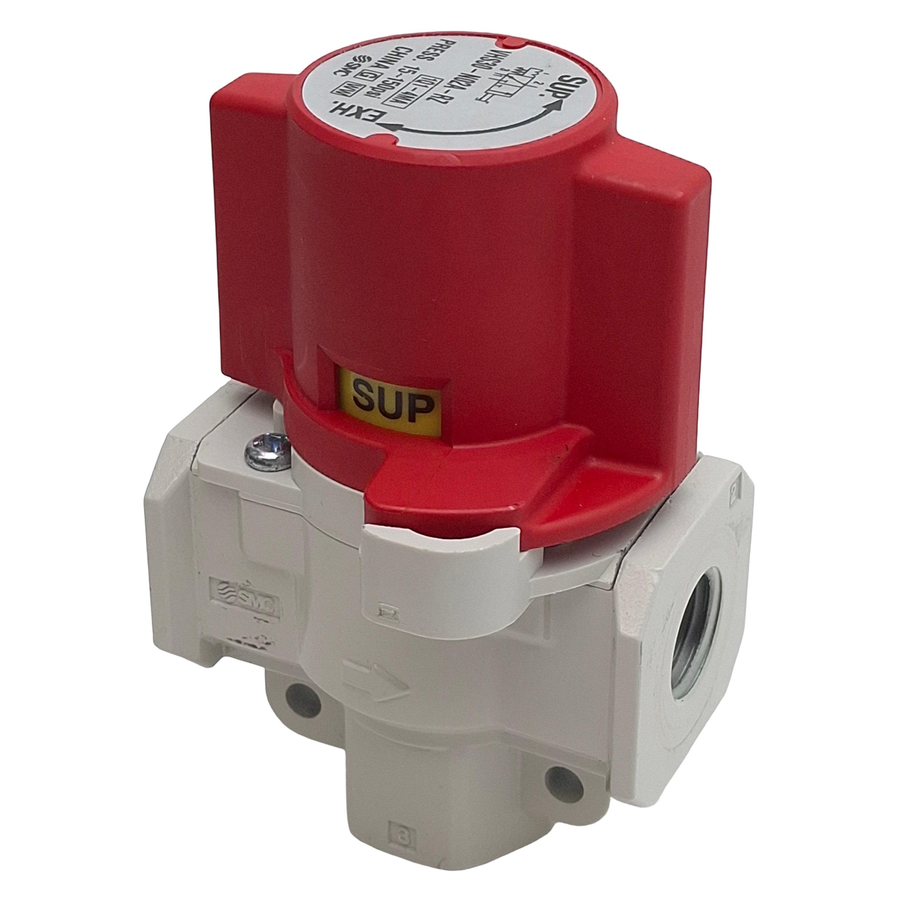 SMC VHS30-N02A-RZ Action Relief Valve, 15-125psi, 1.7Cv, 1/4in NPT, 90 ...