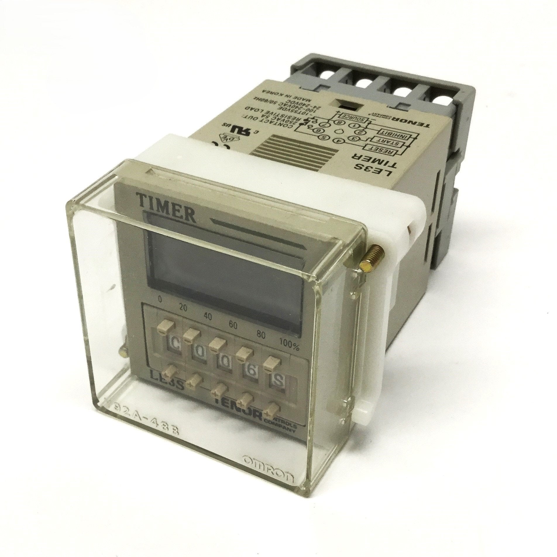 Tenor/Autonics LE3S Digital LCD Timer 24-240V Supply, SPDT 5A 250VAC 8 ...