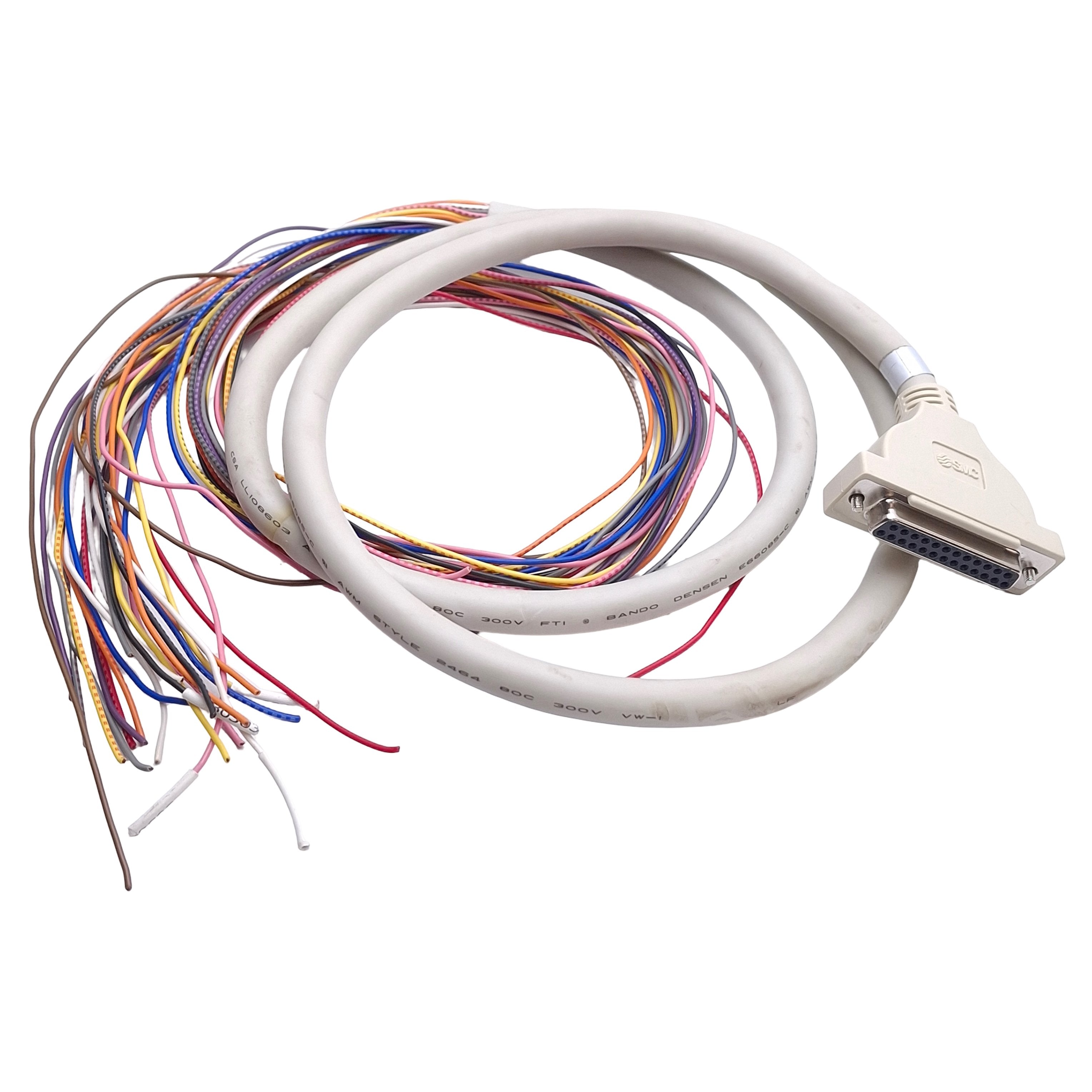 SMC AXT100-DS25-015 SV Series Manifold Cable, DB25 to Flying Leads, 1 ...