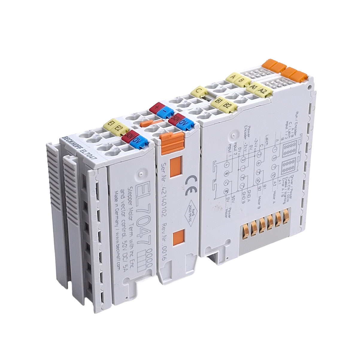 Beckhoff EL7047 EtherCAT Single Axis 1-Channel Stepper Motor Interface ...