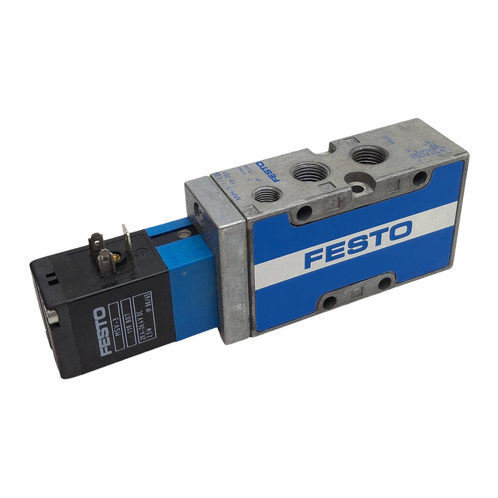 Festo MVH-5-1/4-B Solenoid Valve, 5/2-Way, G1/4, 2-10bar, 1300l/min, 2 ...