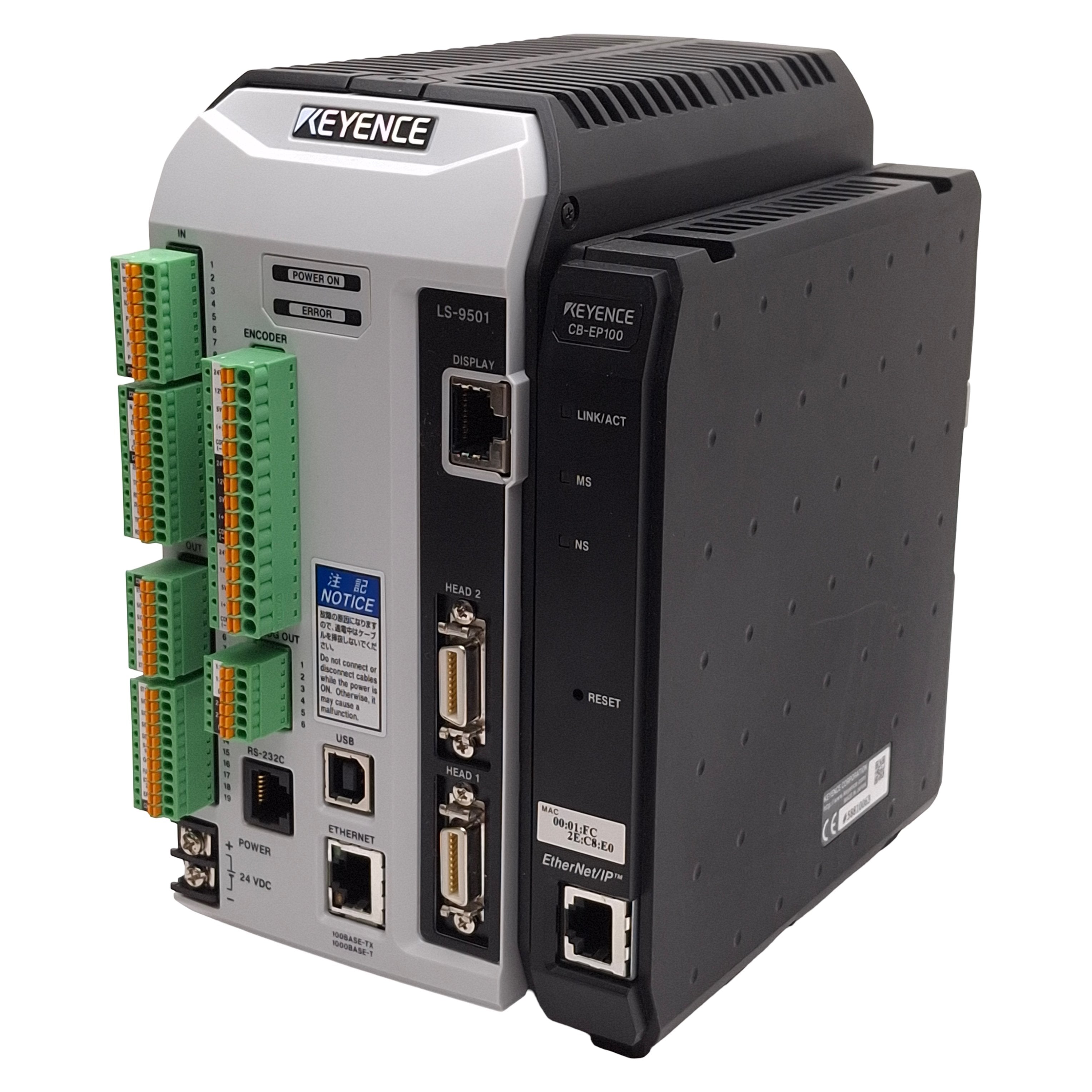 Keyence LS-9501 / CB-EP100 High-Speed Optical Micrometer Controller, N ...