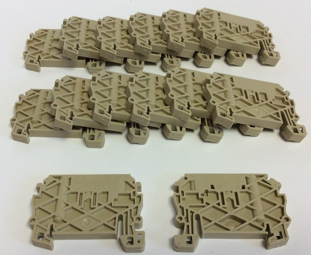 Lot of 14 Weidmuller ZEW 35 Terminal Block DIN Rail End Bracket 35mm ...